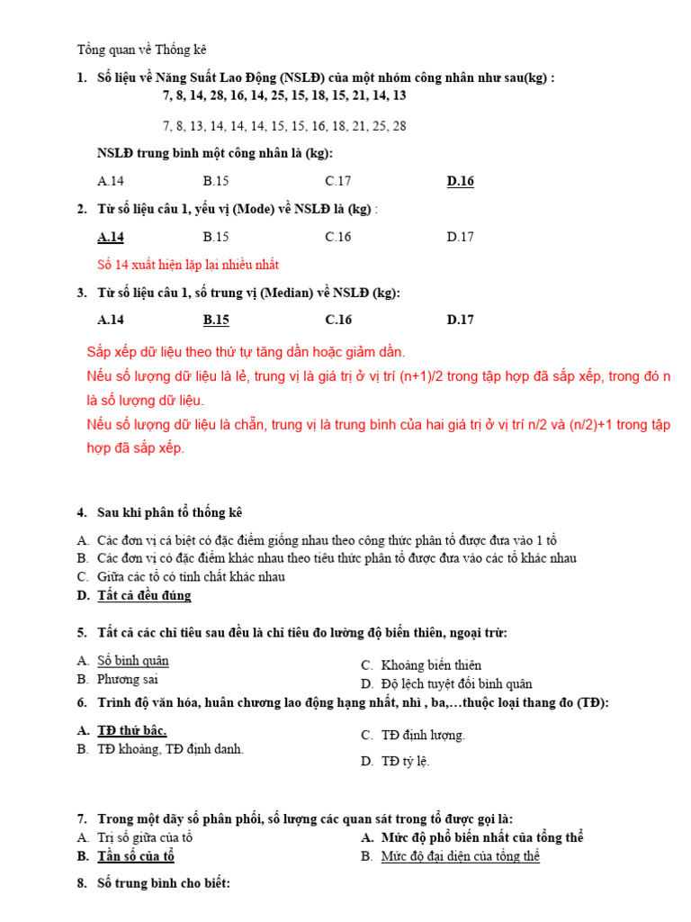 cauhoiTN Ontap THTK | PDF