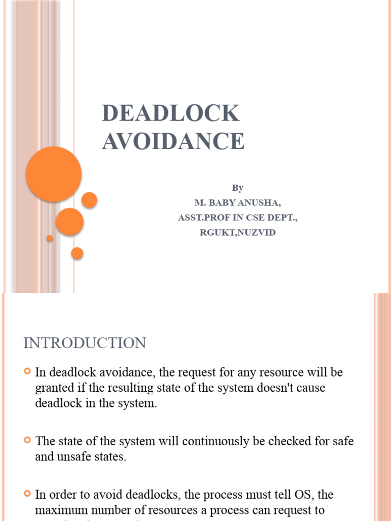 Deadlock Avoidance Pdf Theoretical Computer Science Applied Mathematics 