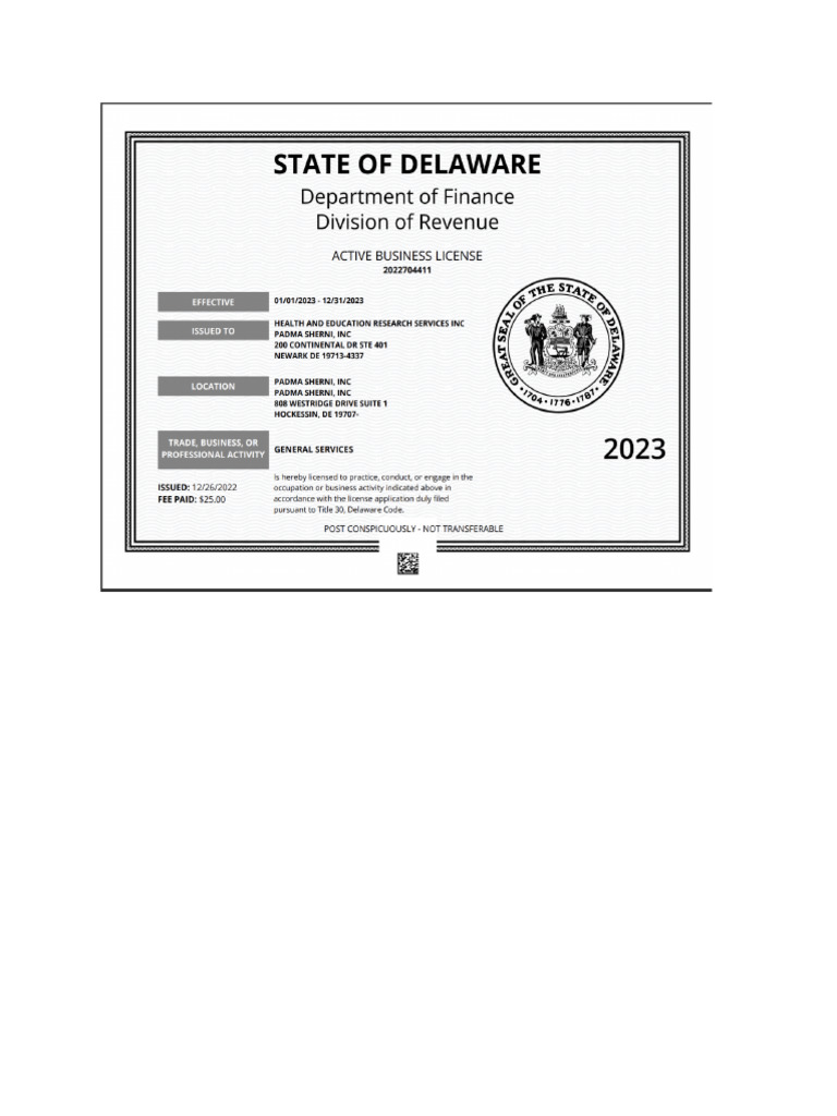 Nonprofit Business License 2023 | PDF