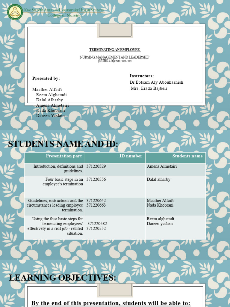 Effective Employee Termination Steps | PDF | Employment | Human ...