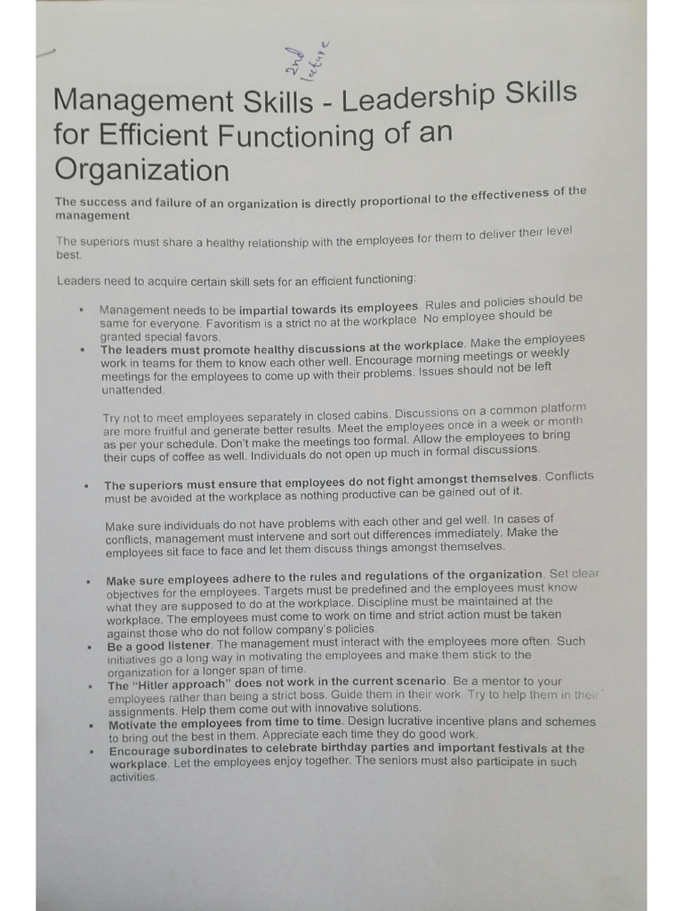 Management Skills | PDF