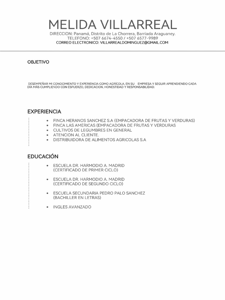 Melida Villarrreal | PDF