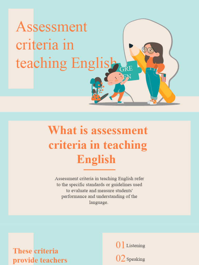 Assessment Criteria in Teaching English | PDF | Educational Assessment ...