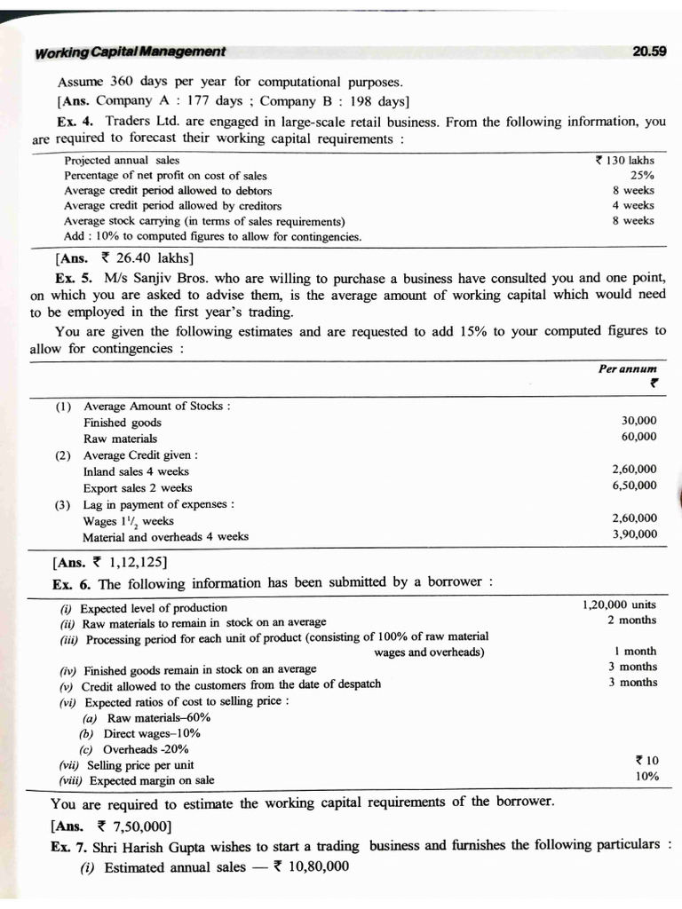 Working Capital 2 | PDF