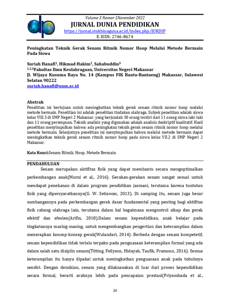 Jurnal Dunia Pendidikan 3 (1) 29 Nop 2022 | PDF | Karier & Perkembangan