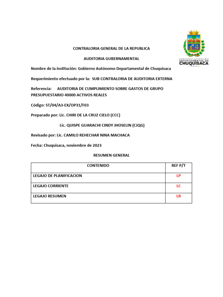 Contraloria General de La Republica | PDF