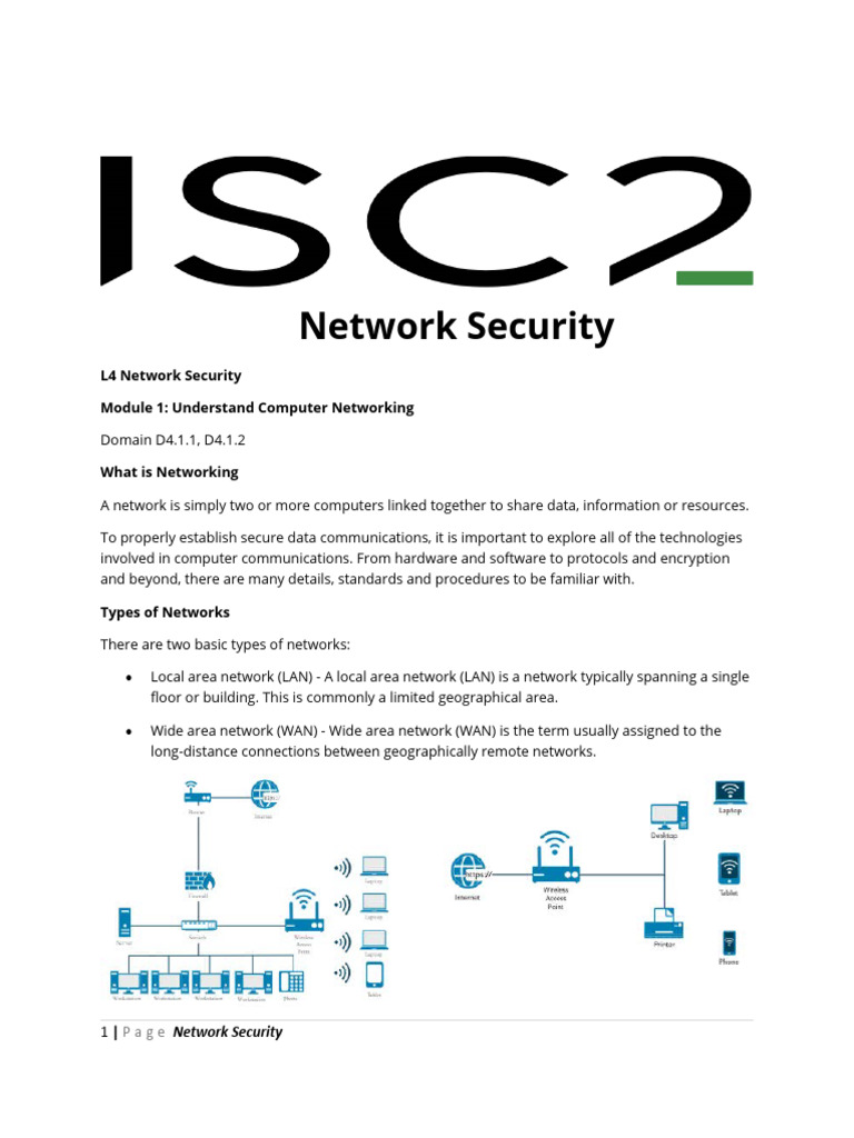Isc2 Networking | PDF | Osi Model | Computer Network