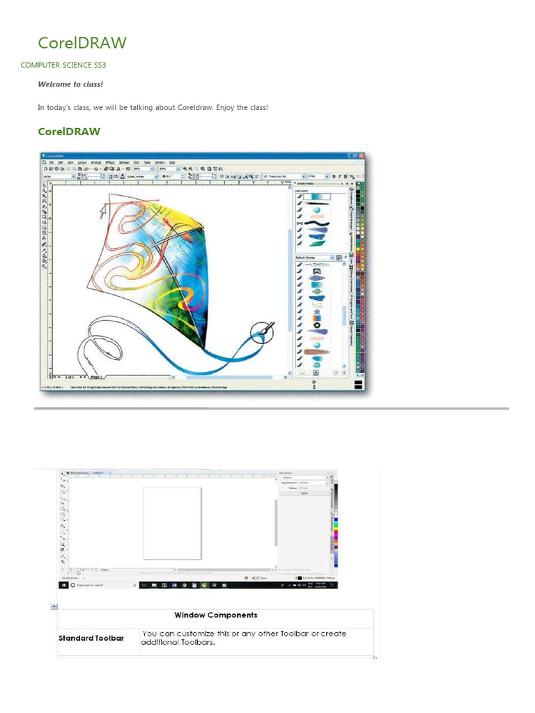 Coreldraw - ClassNotes - NG - 085452 | PDF | Shape | Drawing Coreldraw - ClassNotes - NG - 085452 | PDF | Shape | Drawing