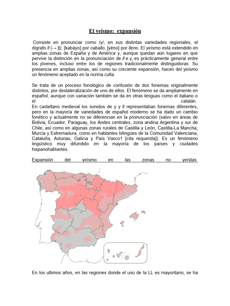 El Yeismo Expansion | PDF | Lenguas de Europa | Comunicación humana