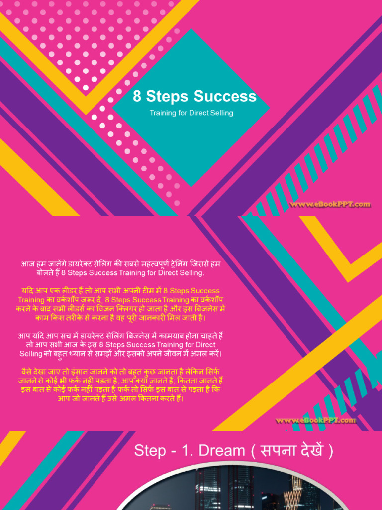 6 8 Step Success Training For Direct Selling | PDF