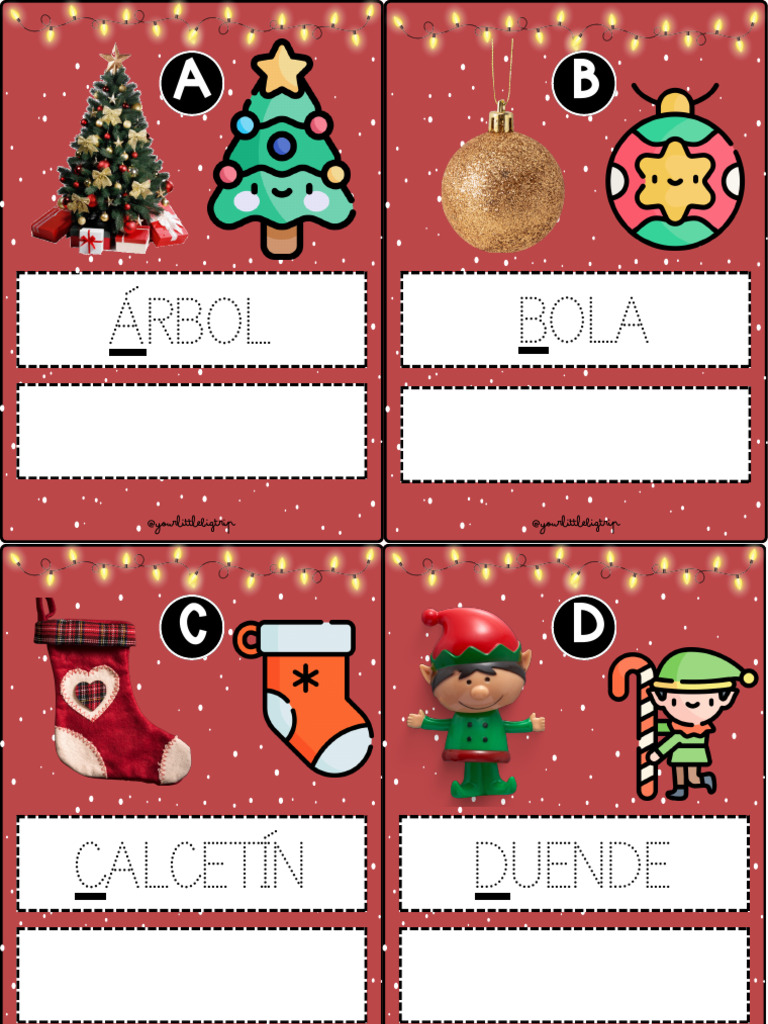 Abecedario Navideño para Imprimir | PDF | Cocina, comidas y vino ...