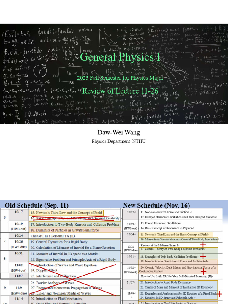 Review of Lecture 11-26 | Download Free PDF | Rotation Around A Fixed Axis | Fluid Dynamics