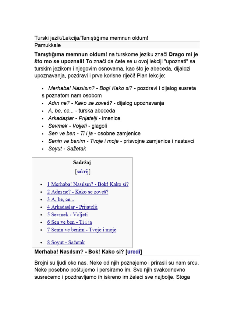 Turski Jezik | PDF