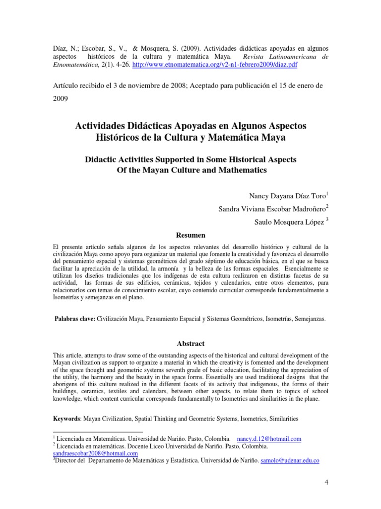 Actividadesdidacticasapoyadasaspectosculturamaya | PDF | Historia