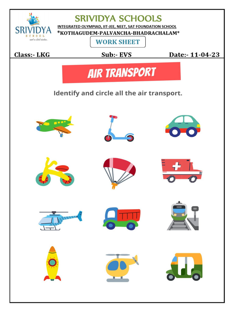 LKG EVS Work Sheet | PDF
