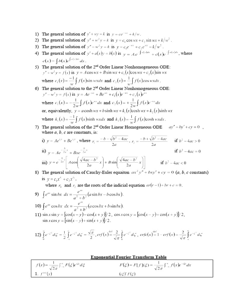 Advanced ODE Solutions Guide | PDF