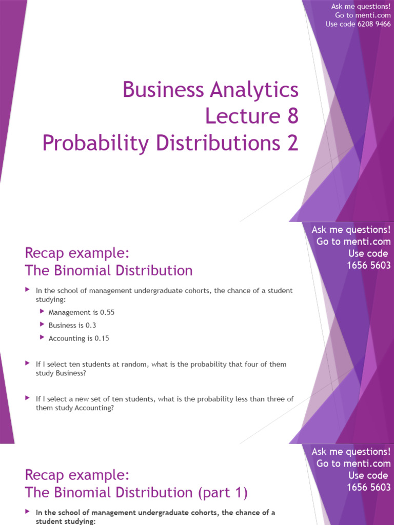 Lecture8 NormalDistribution Slides | PDF | Probability Distribution ...