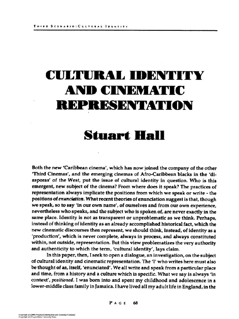 Cultural Identity and Cinematic Representation | PDF