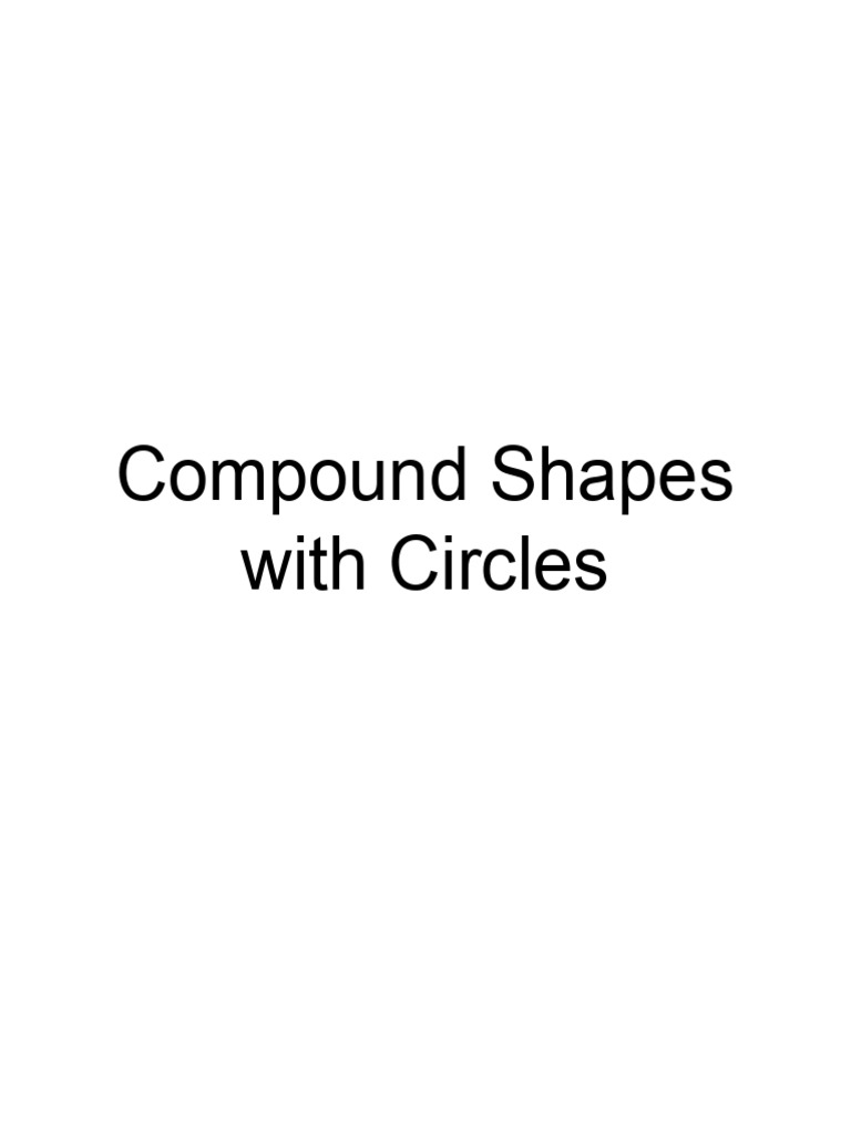 Compound Shapes With Circles | PDF