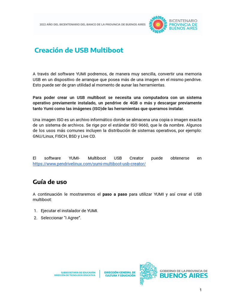 YUMI Guía de Creación de USB Multiboot | PDF | Memoria USB | Archivo de computadora