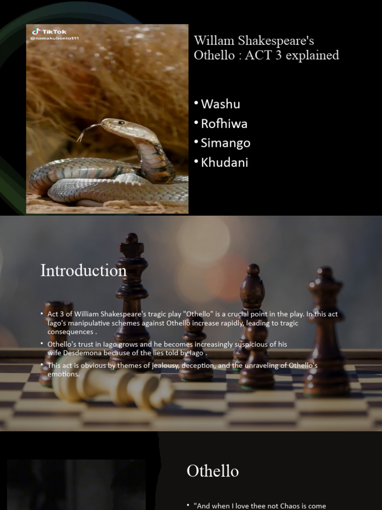 Othello Powerpoint | PDF | Othello | Iago