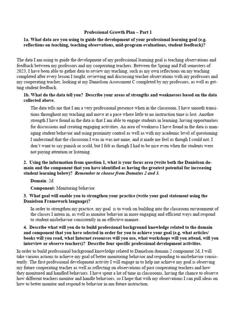 PGP Part 1 Fall 2023 | PDF | Teachers | Learning