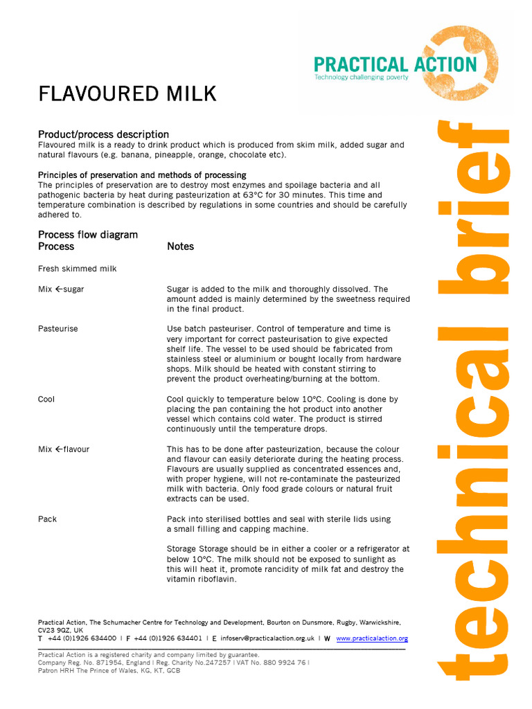 Flavored Milk | PDF | Milk | Food And Drink