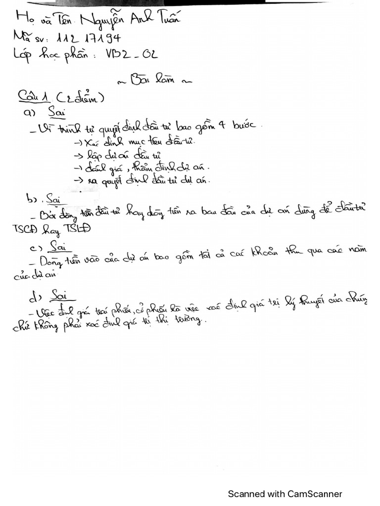 Nguyễn Anh Tuấn Kiểm Tra QTTC vb2 | PDF