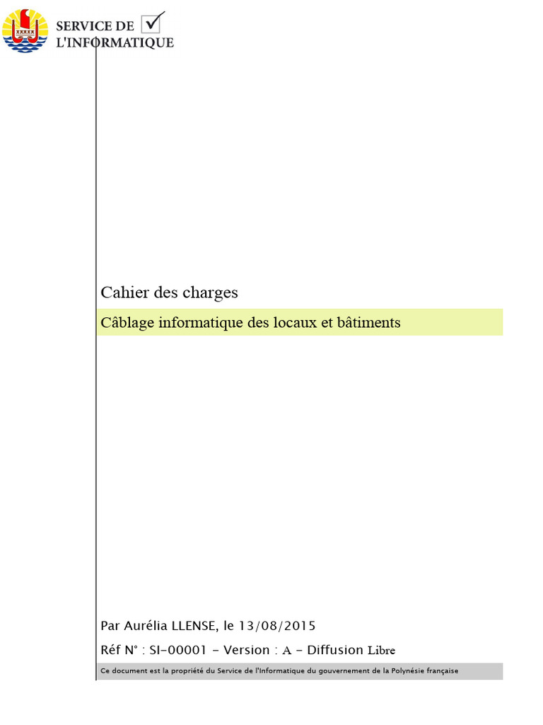 Cahier des charges câblage informatique | PDF | Réseau informatique ...