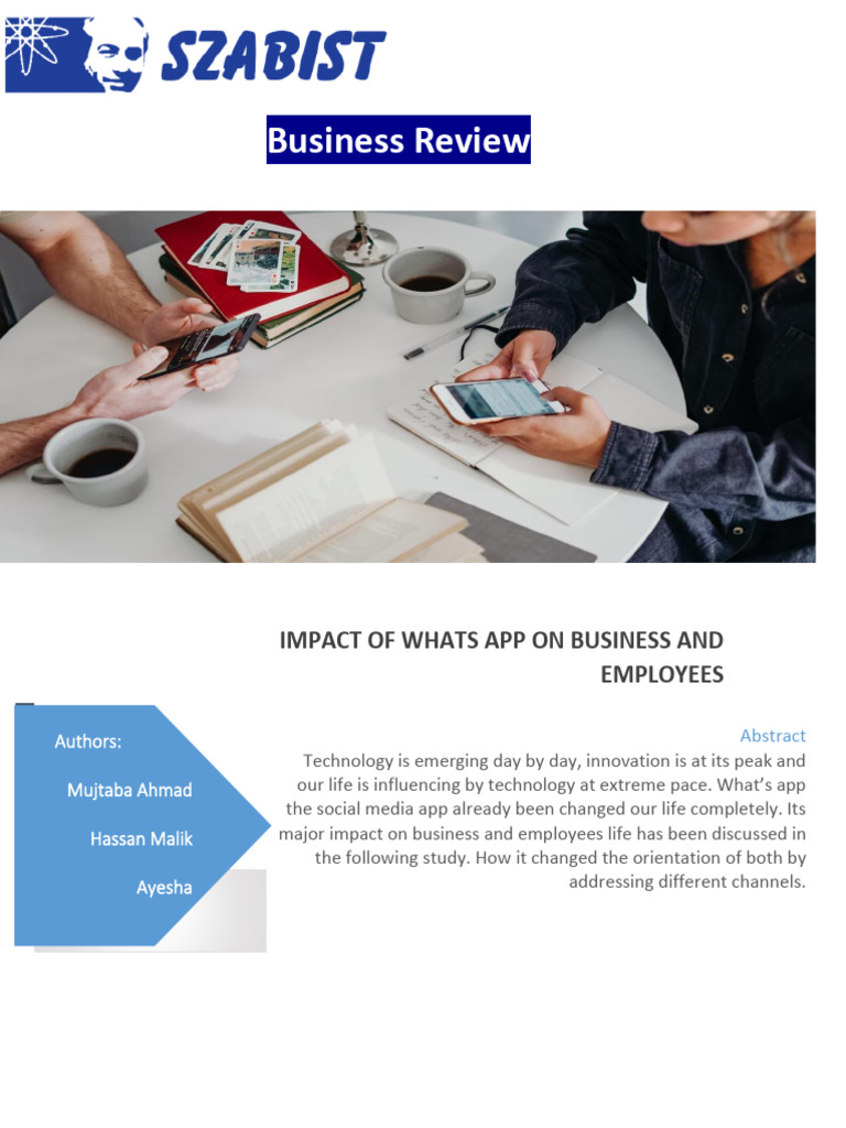WhatsApp's Impact on Business Dynamics | PDF | Social Media | Popular ...