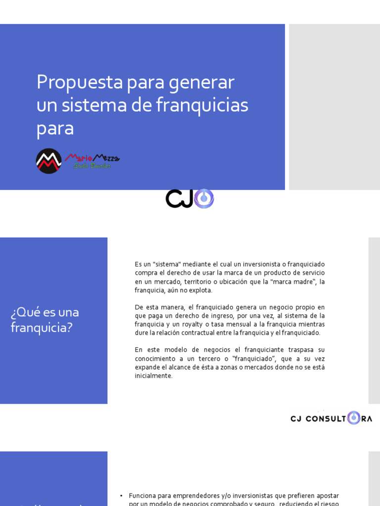 Franquicias Mario Mezza | PDF | Franquiciamiento | Marca