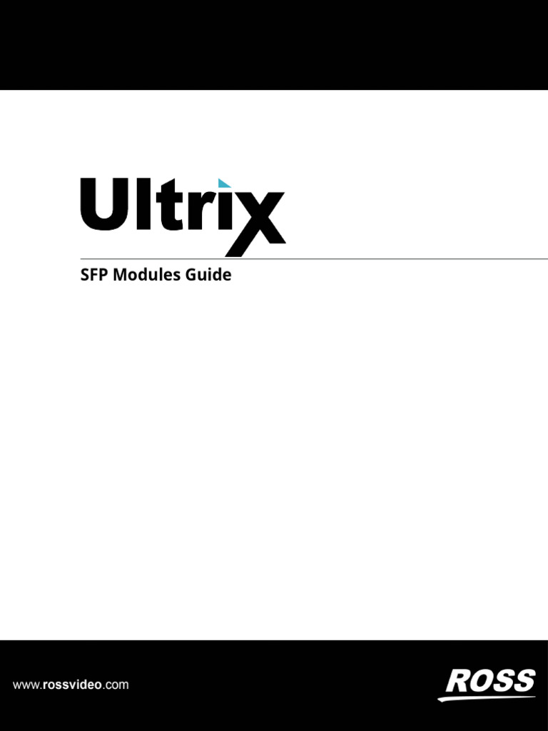Ultrix SFP Modules Guide (2101DR-008) | PDF | Hdmi | Electromagnetic ...