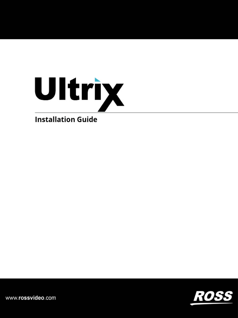 Ultrix Installation Guide (2101DR-003) | PDF | Electromagnetic ...