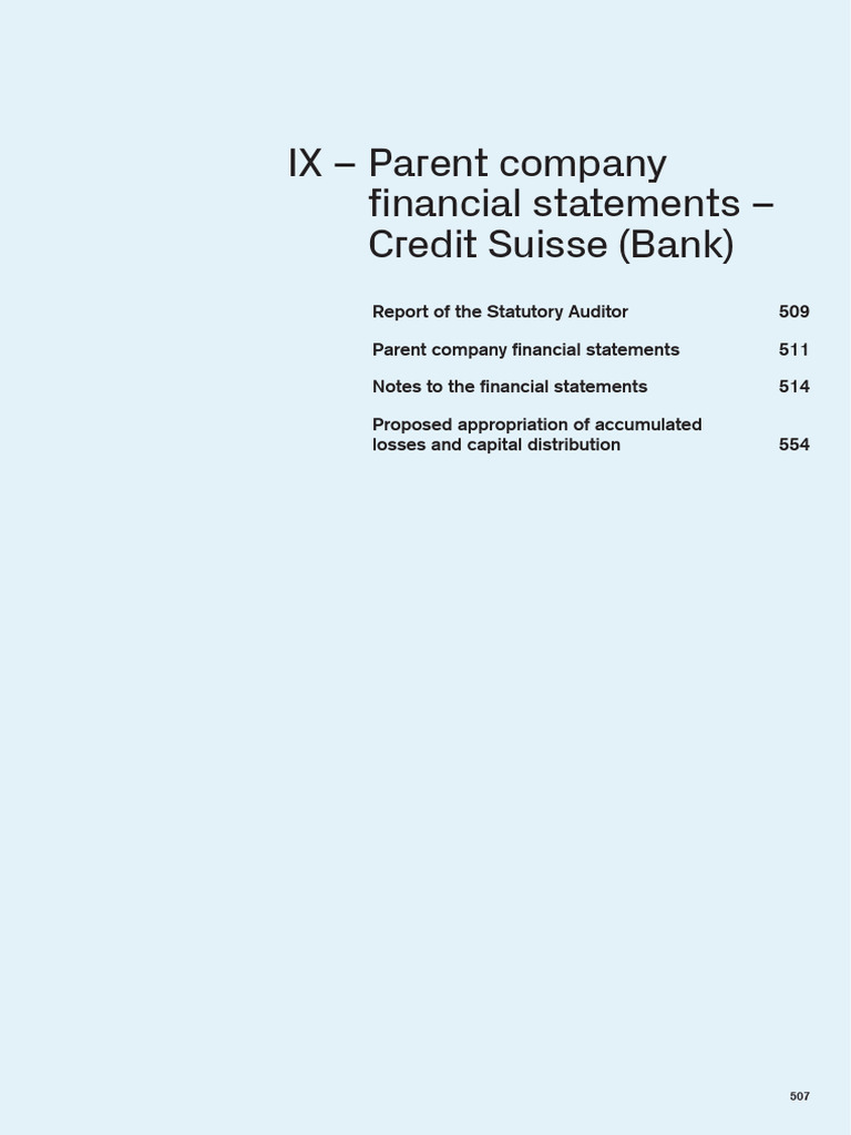 CSG Ar22 Parent Company Financial Statements Bank en | PDF | Going ...