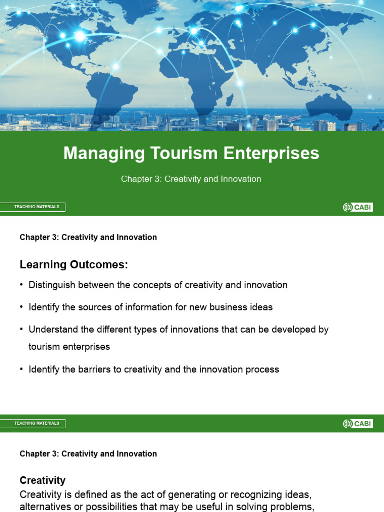 Tourism Innovation Strategies | PDF | Innovation | Creativity