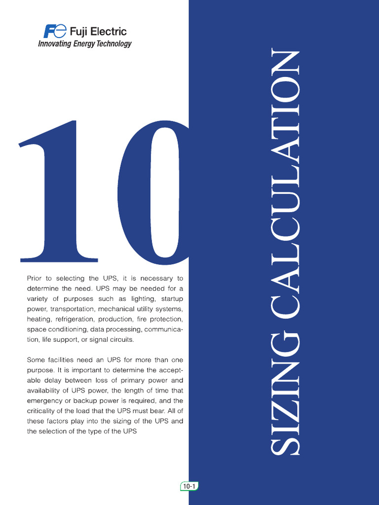 Battery Sizing UPS | PDF