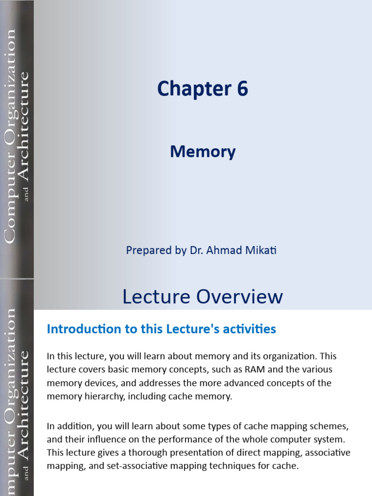 TM103 Chapter 6 | PDF | Random Access Memory | Cpu Cache TM103 Chapter 6 | PDF | Random Access Memory | Cpu Cache