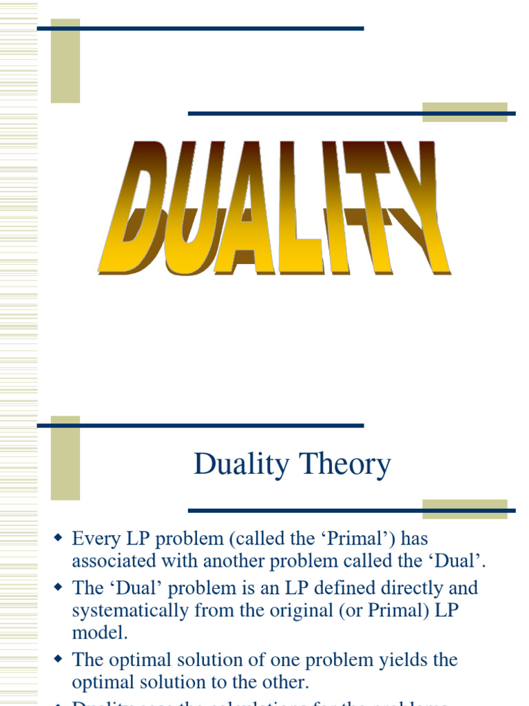 Duality Part2 | PDF | Computer Science | Analysis