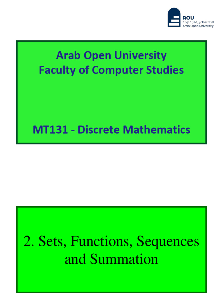 MT131 Tutorial - 2 Sets Functions Sequences and Summation - 2023-2024 | PDF | Set (Mathematics ...
