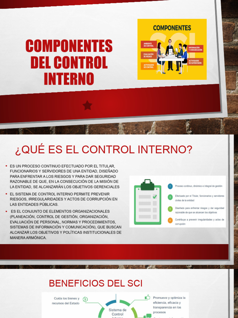 Componentes Del Control Interno | PDF | Evaluación | Planificación