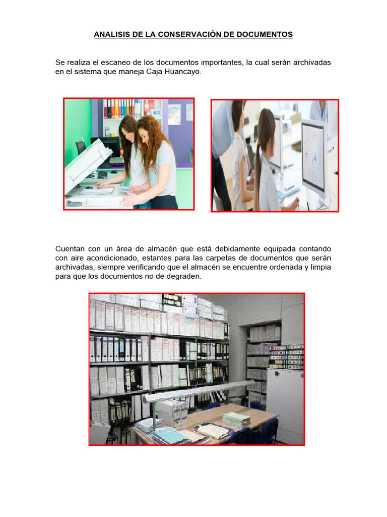 Analisis de La Conservación de Documentos | PDF