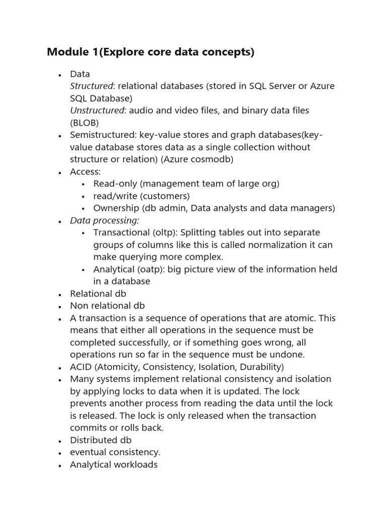 DP-900 Cheatsheet | PDF | Databases | Postgre Sql