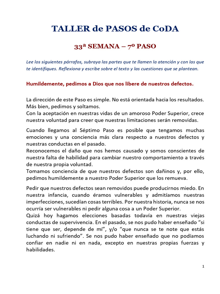 Taller CoDA 7º Paso - Semana 33 - R | PDF