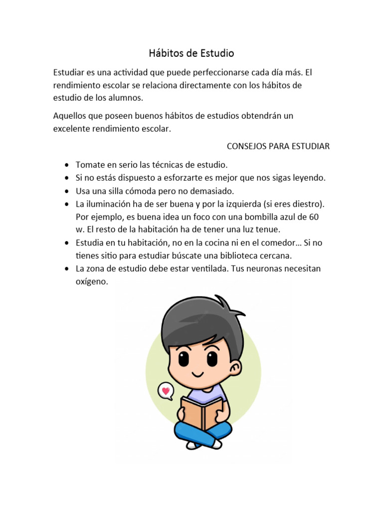 Mejora tus Hábitos de Estudio | PDF | Salud y bienestar | Estilo de vida