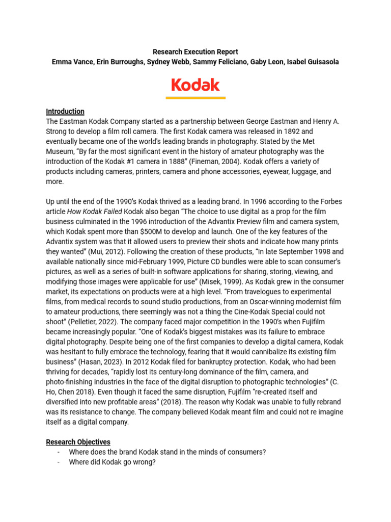 Research Execution Report Pdf Camera Digital Photography