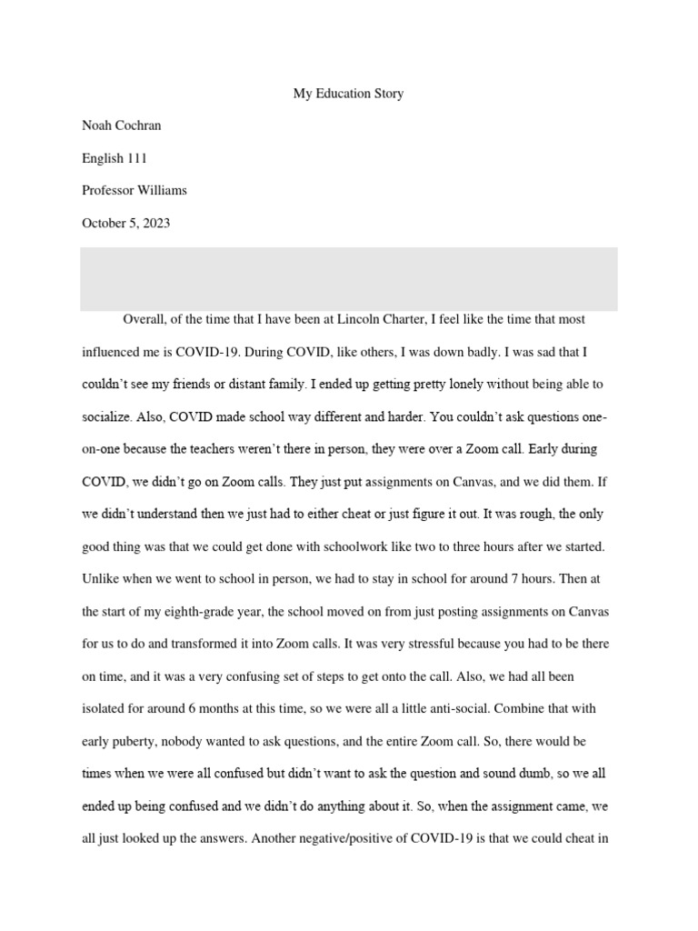 Education Narrative | PDF | Teachers