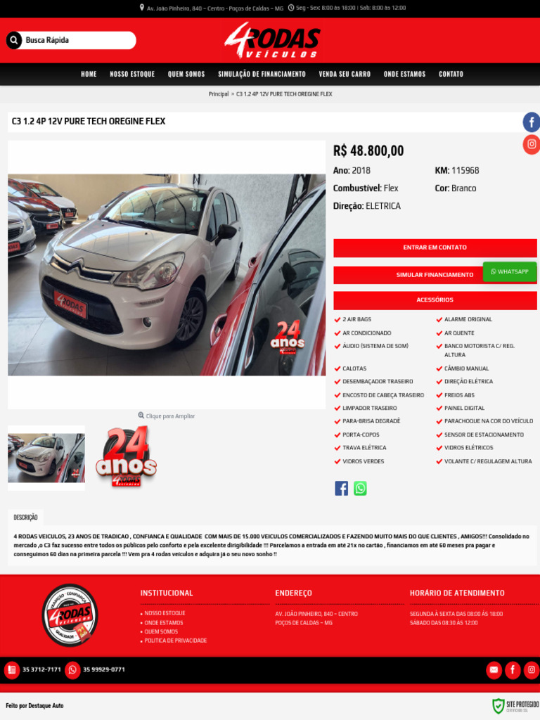 c3 1.2 4p 12v Pure Tech Oregine Flex | PDF | Veículos de rodas | Classificação dos automóveis