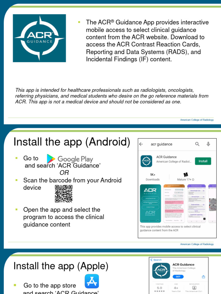 ACR Guidance App | PDF | Computers