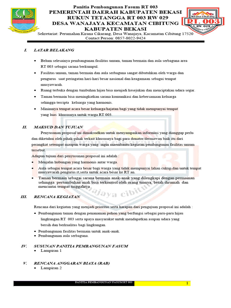 Proposal FASUM RT 003 | PDF