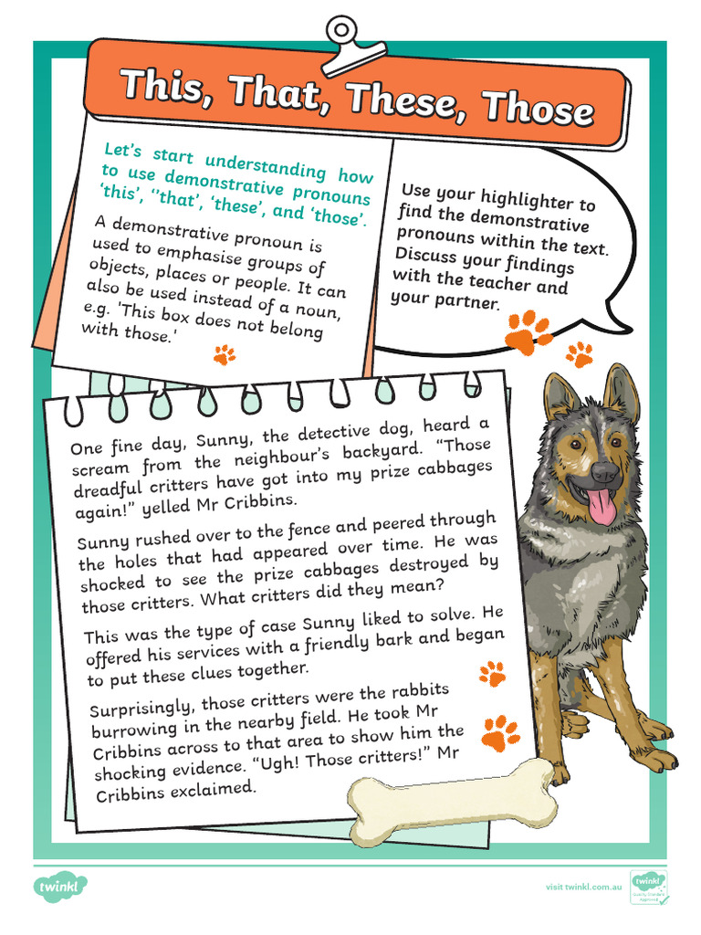 Au L 1673421902 This That These Those Reading Comprehension - Ver - 2 | PDF